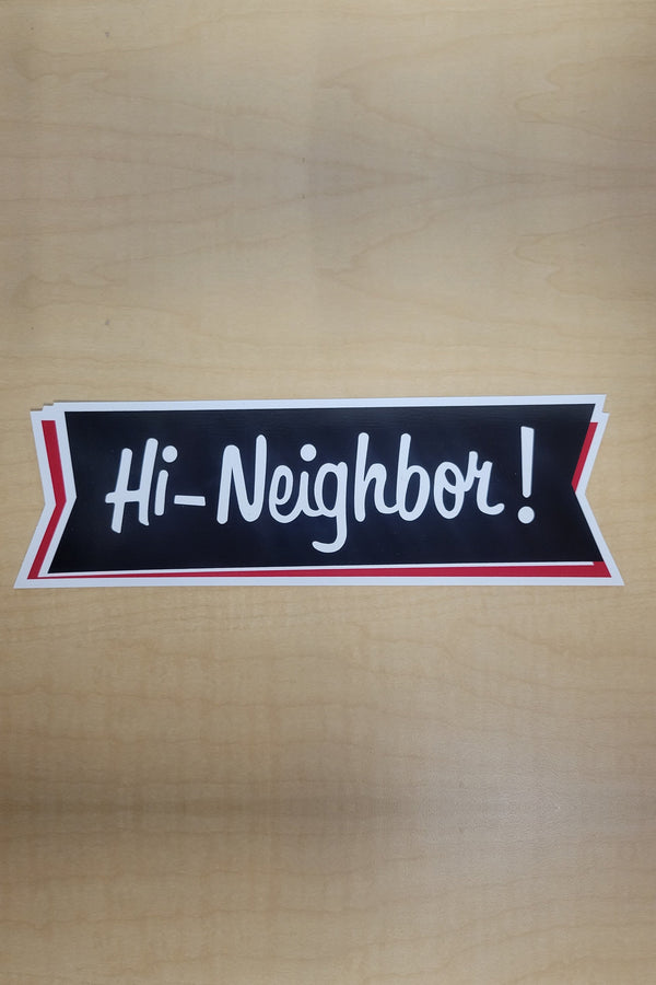 The Famous "Hi Neighbor!" Bumper Sticker – Narragansett Beer